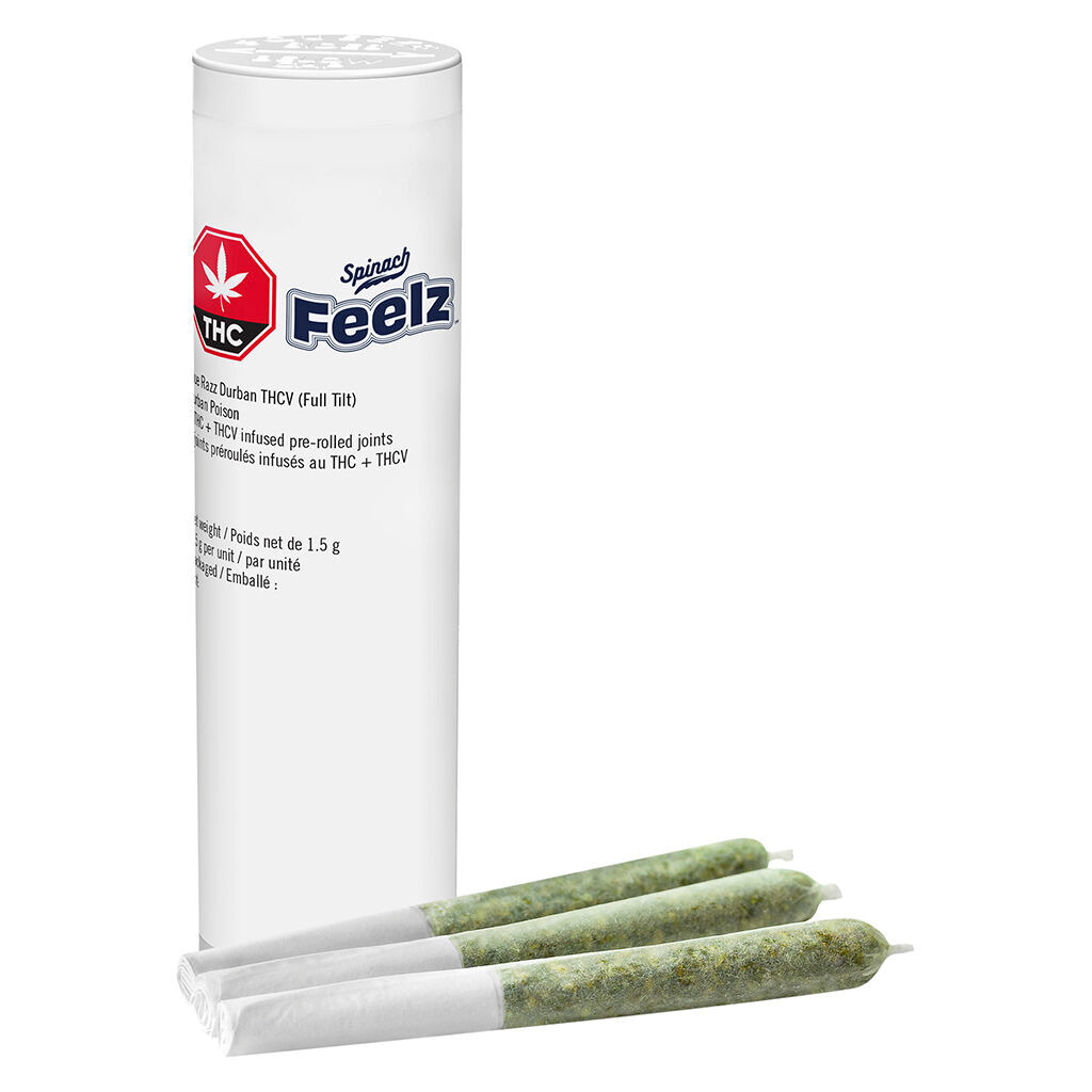 Spinach – Feelz Blue Razz Durban Infused THCV PR3X0.5G – Up In Sky ...