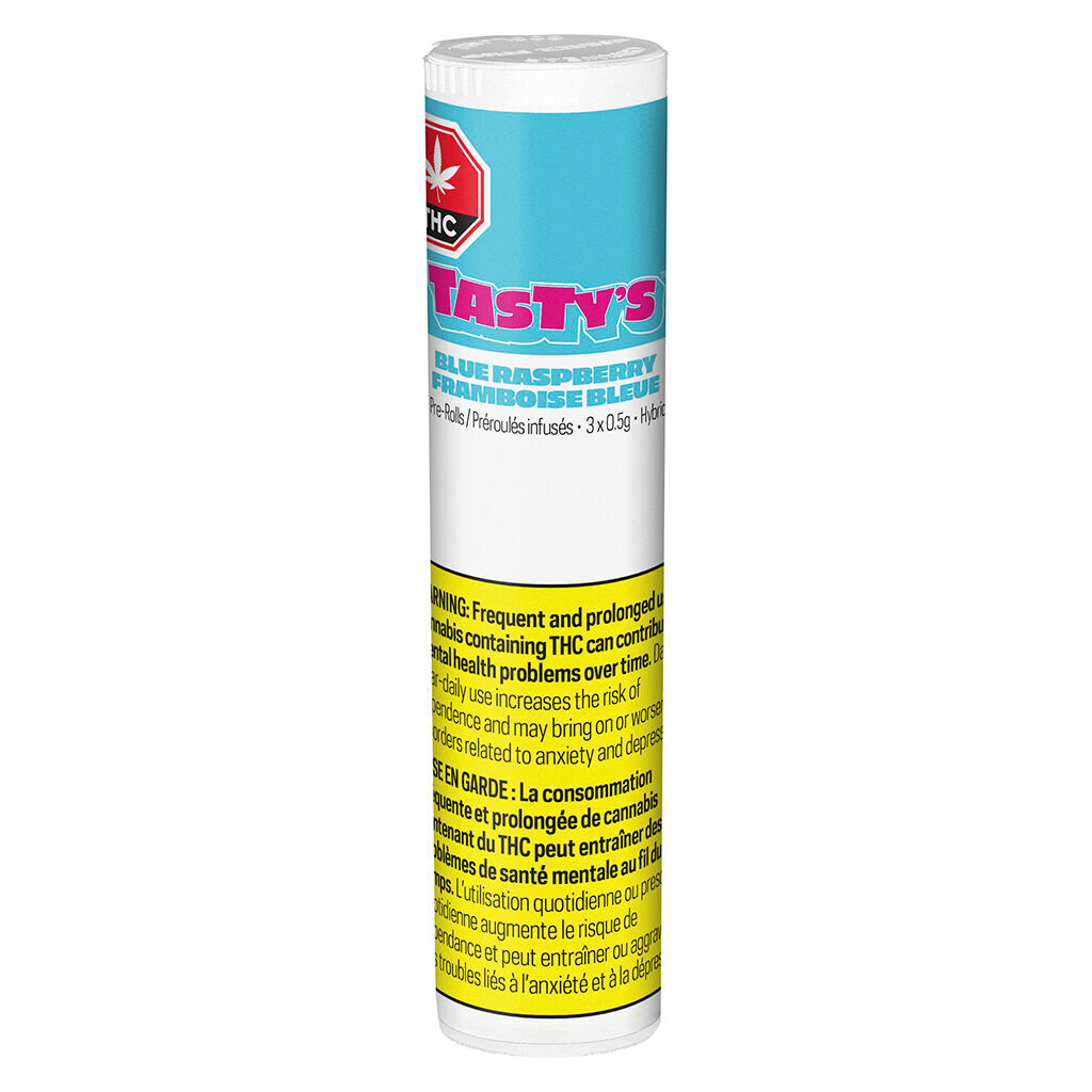 TASTY’S – BLUE RASPBERRY PR3X0.5G – Up In Sky Cannabis & Tobacconist