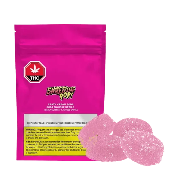 SHRED’EMS POP – Crazy Cream Soda Sativa Gummies (4-Pack) – Up In Sky ...